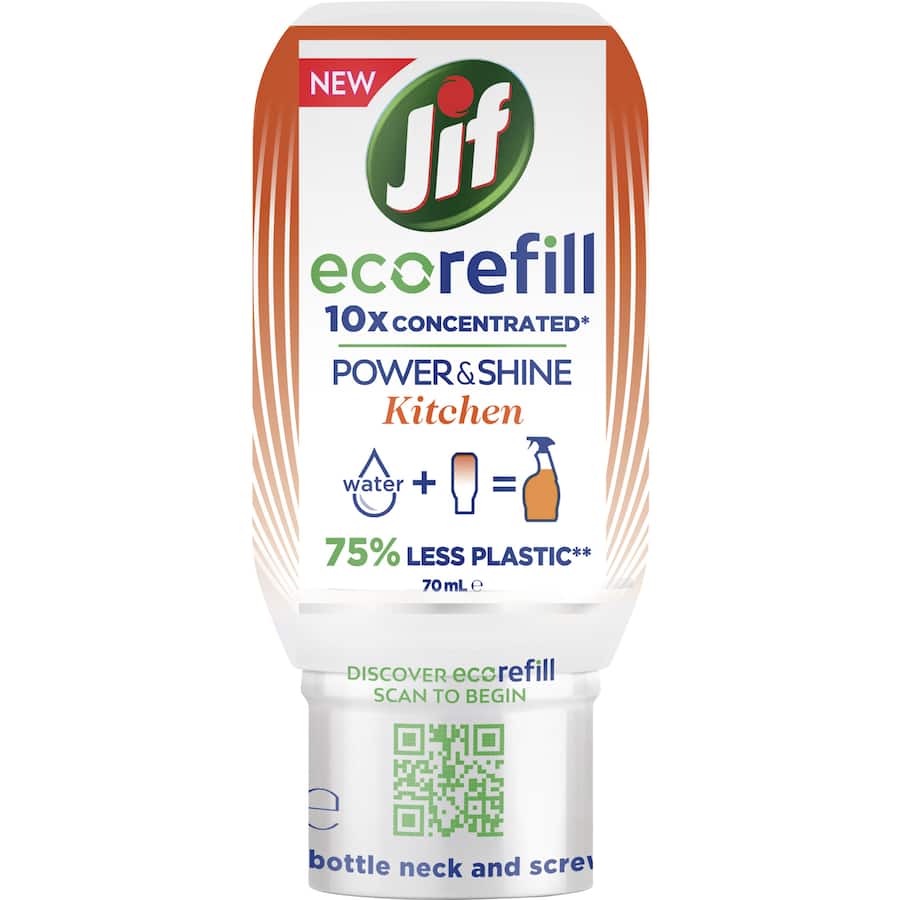 jif power & shine kitchen cleaner eco refill 10x concentrate 70ml ...