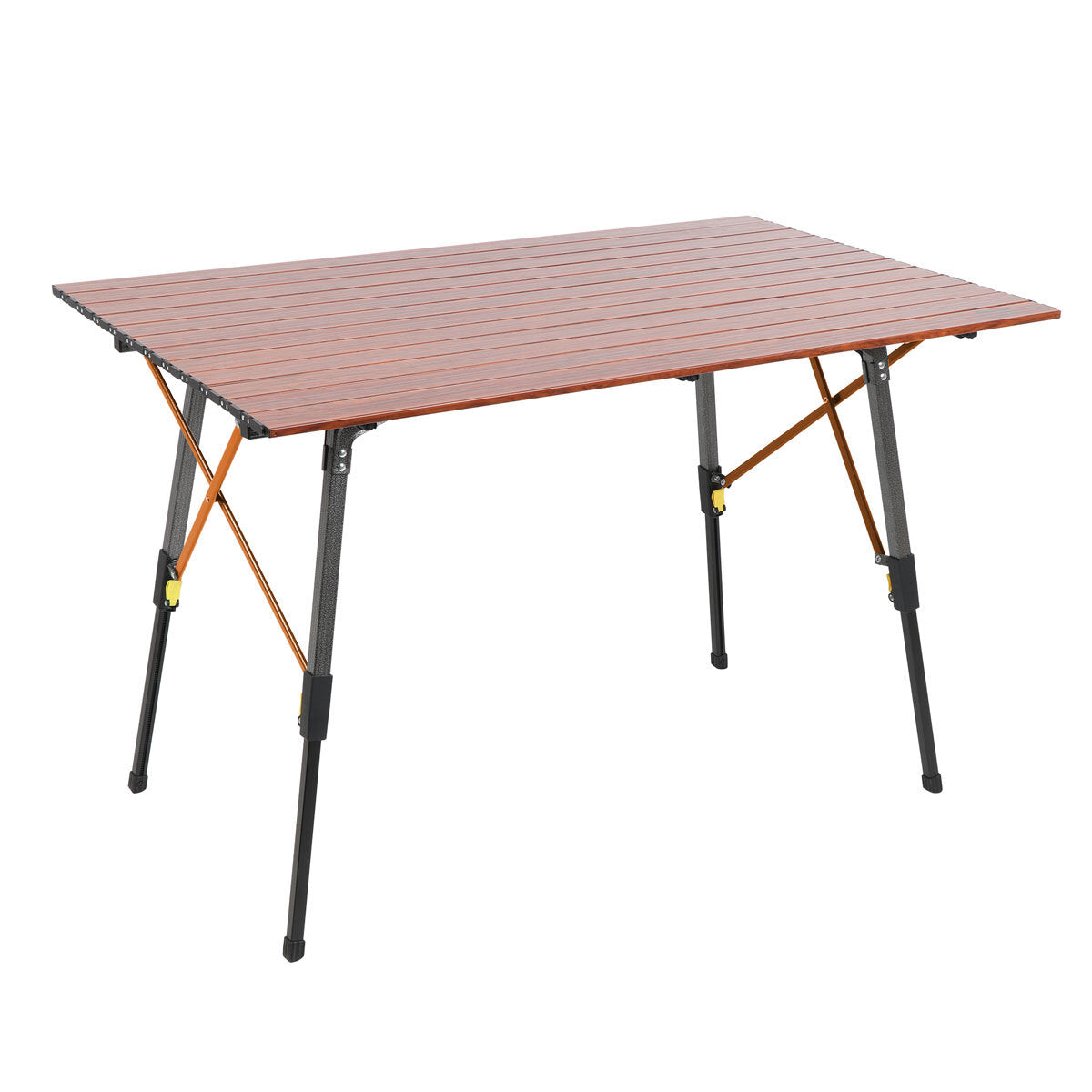 TIMBER RIDGE ALUMINIUM CAMP TABLE WITH WOOD GRAIN TOP – HORO.co.nz