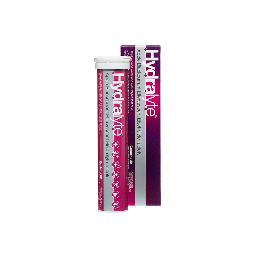 Hydralyte Hydralyte Effervescent Tablets - Apple & Blackcurrant 20 tab ...