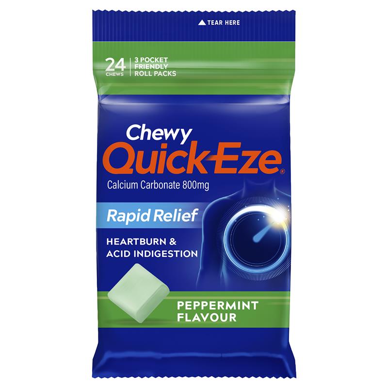 Quick-Eze Chewy Peppermint 8 Tablets 3 Pack – HORO.co.nz