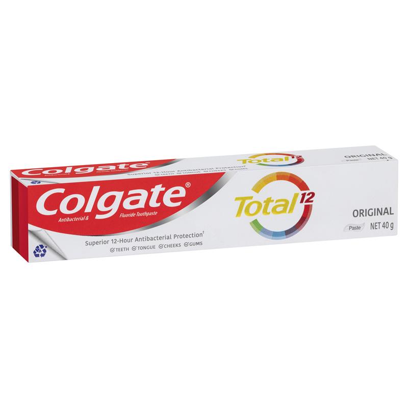 colgate total original antibacterial fluoride toothpaste 40g – HORO.co.nz