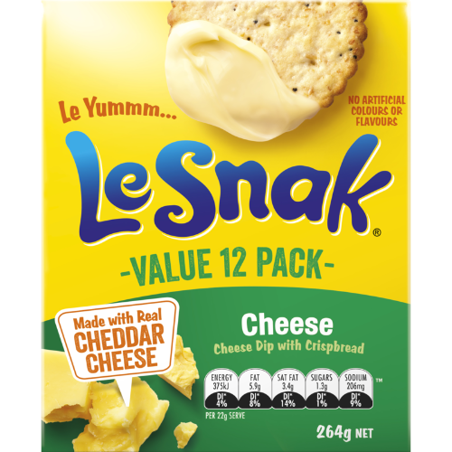 Le Snak Cheese Dip With Crispbread 12pk – HORO.co.nz