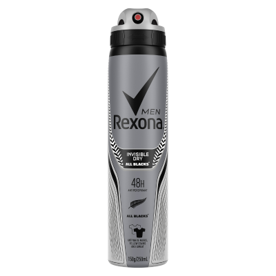Rexona Men Invisible Dry All Blacks 48Hr Antiperspirant 250ml – HORO.co.nz