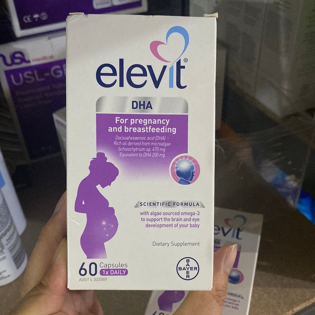 Elevit DHA For Pregnancy and Breastfeeding capsules 60 pack (60 days ...